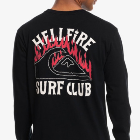 Quiksilver | Shirts | Stranger Things Hellfire Surf Club Long Sleeve ...